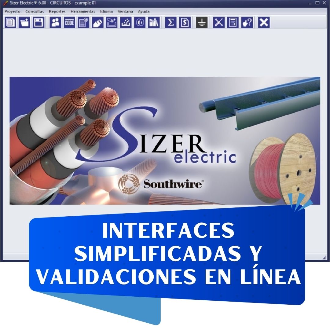 Módulo para selección de conductores eléctricos. - Sizer Electric
